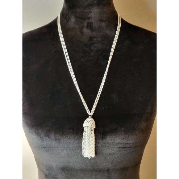 Monet | Jewelry | Vintage Monet Necklace White Enamel Painted Chain 97s ...